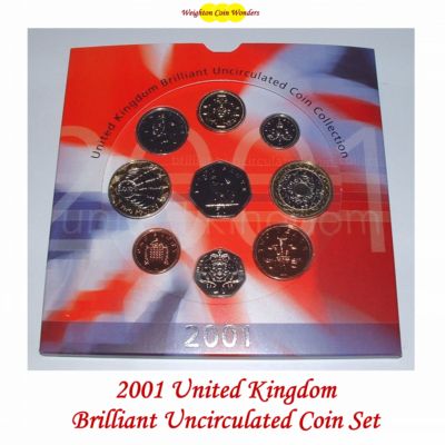 2001 Brilliant Uncirculated Coin Set - £24.95 : Weighton Coin Wonders ...