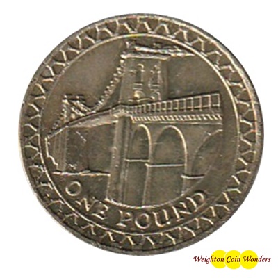 2005 £1 Coin - Menai Suspension Bridge - £3.00 : Weighton Coin Wonders ...